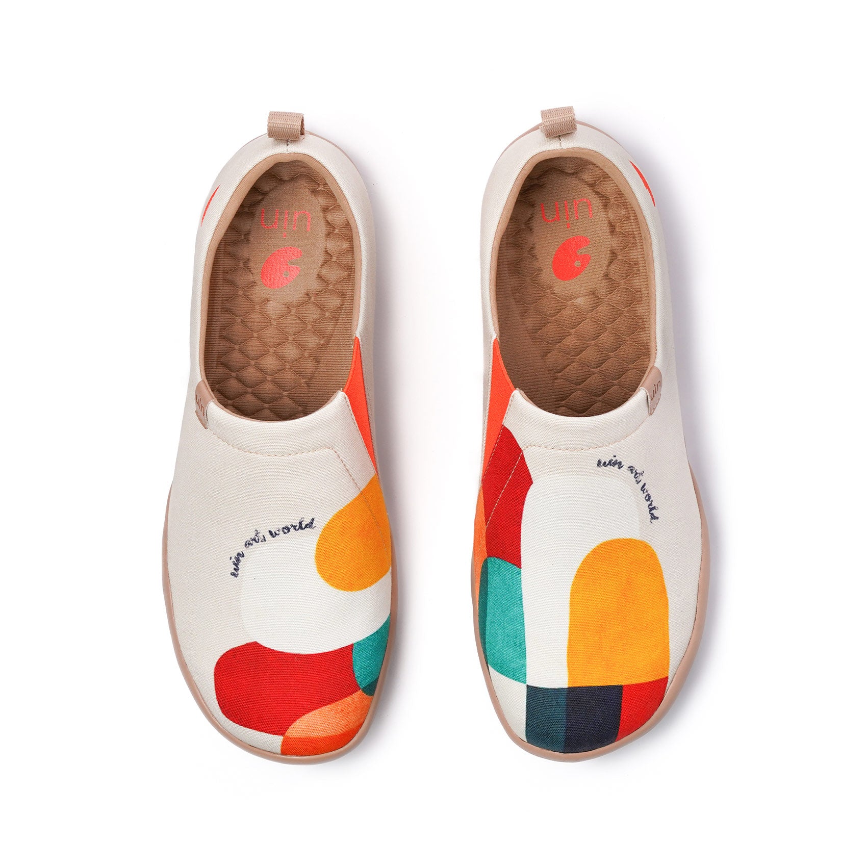 UIN Blossom Women's Fashion Floral Art Sneaker Painted Canvas Slip-On ...