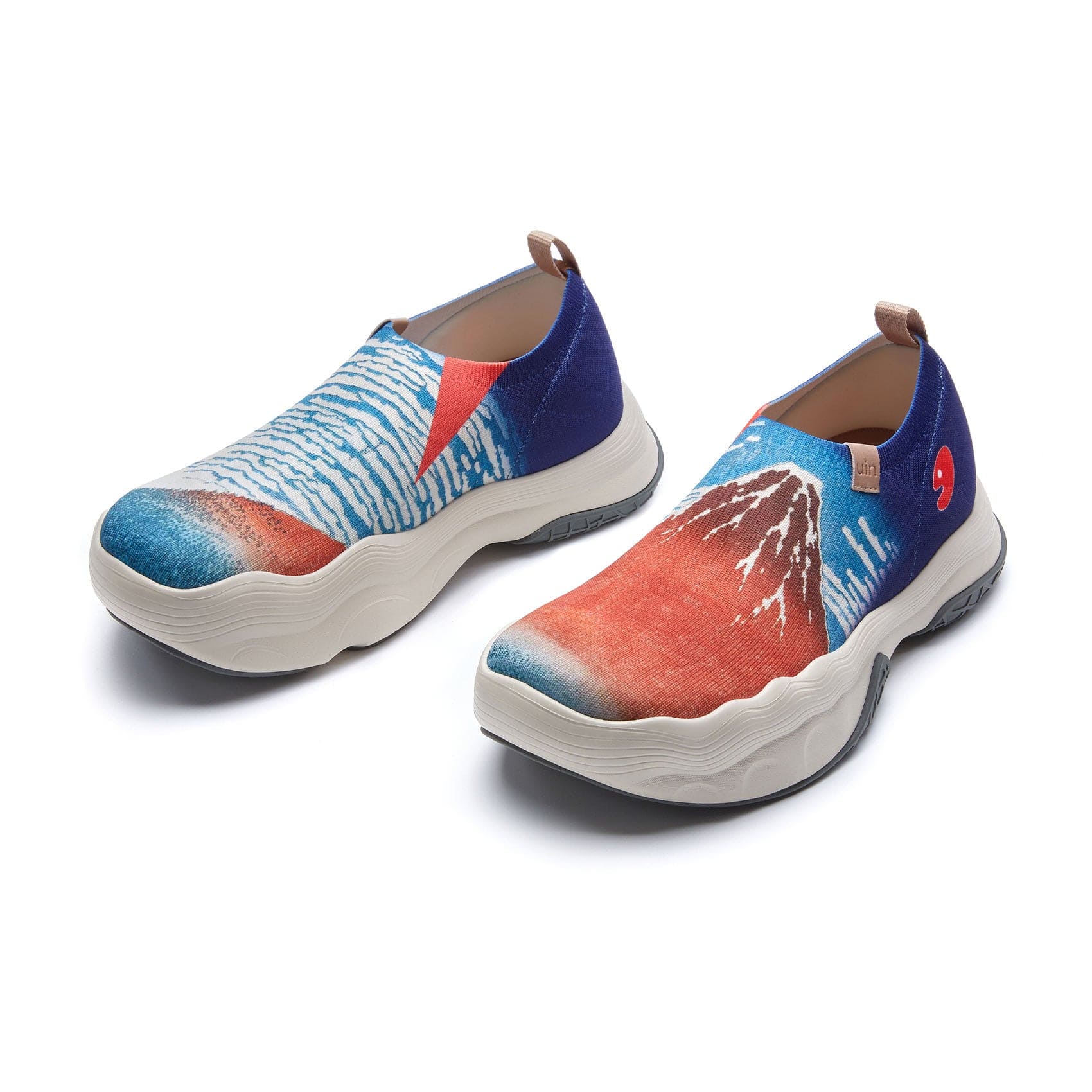 UIN Art Story Men's Painted Travel Shoes Loafers Slip On Knit Casual ...
