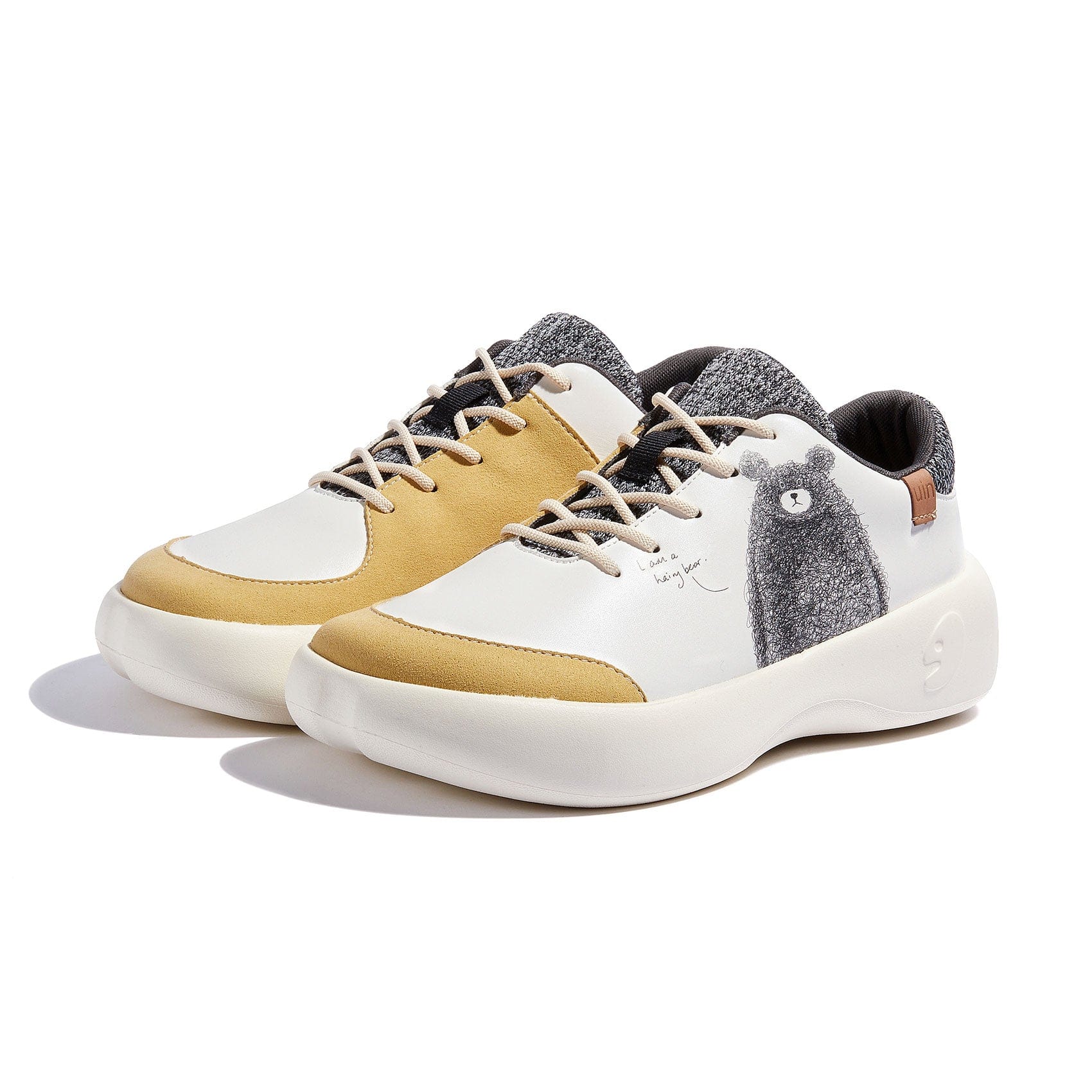 UIN Women's Art Painted Fashion Sneaker Wide Toe Lace-up Lightweight ...